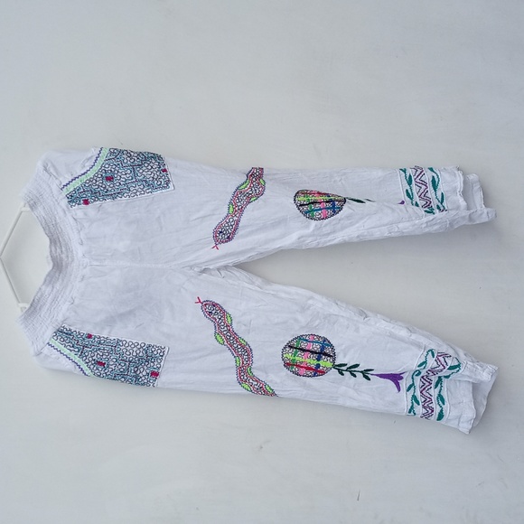 Pants & Jumpsuits | Capri Pants Hand Embroidered Snake Design For Women ...